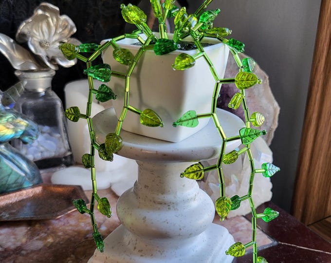 Beaded Pothos Potted Faux Plant - Etsy