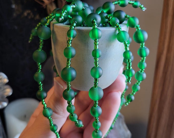 Beaded String of Pearls Potted Faux Plant - Etsy
