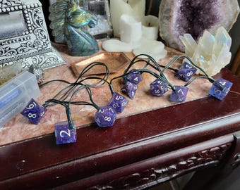 Handmade LED Dice Light Strands | Fairy Lights, DND LED String Light ...