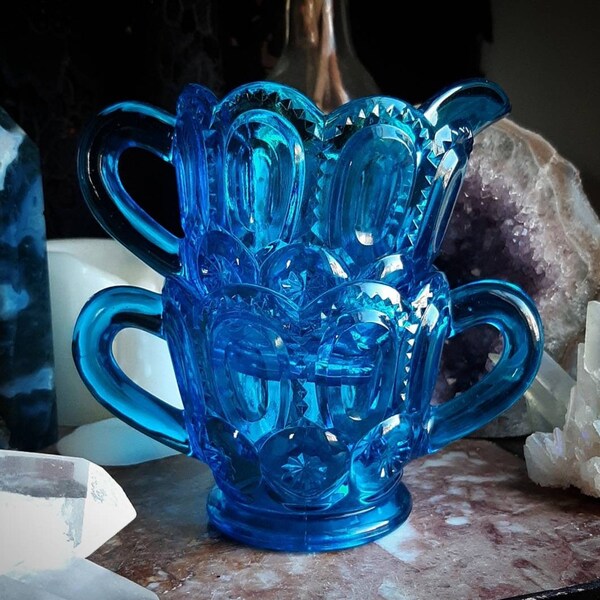 Blue Glass Creamer - Etsy