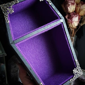 Purple Lined Gothic Coffin Shelf - Etsy