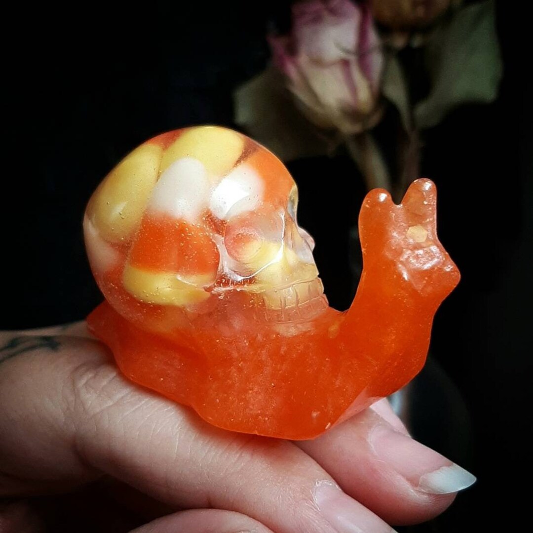 Candy Corn Skull Snail - Etsy