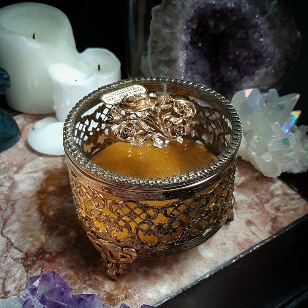 Vintage 24k Gold Plated Jewelry Box - Etsy
