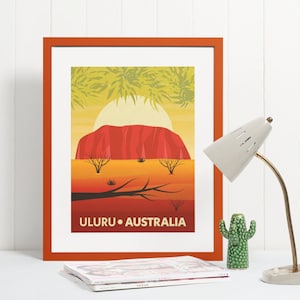 Uluru Australia Poster Modern Australia Art Print Australia Ayers Rock ...