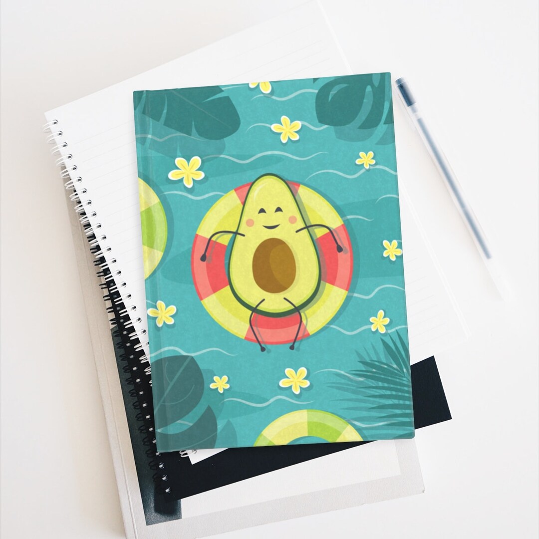 Avocado Writing Journal Cute Avocado Journal Avocado Summer - Etsy