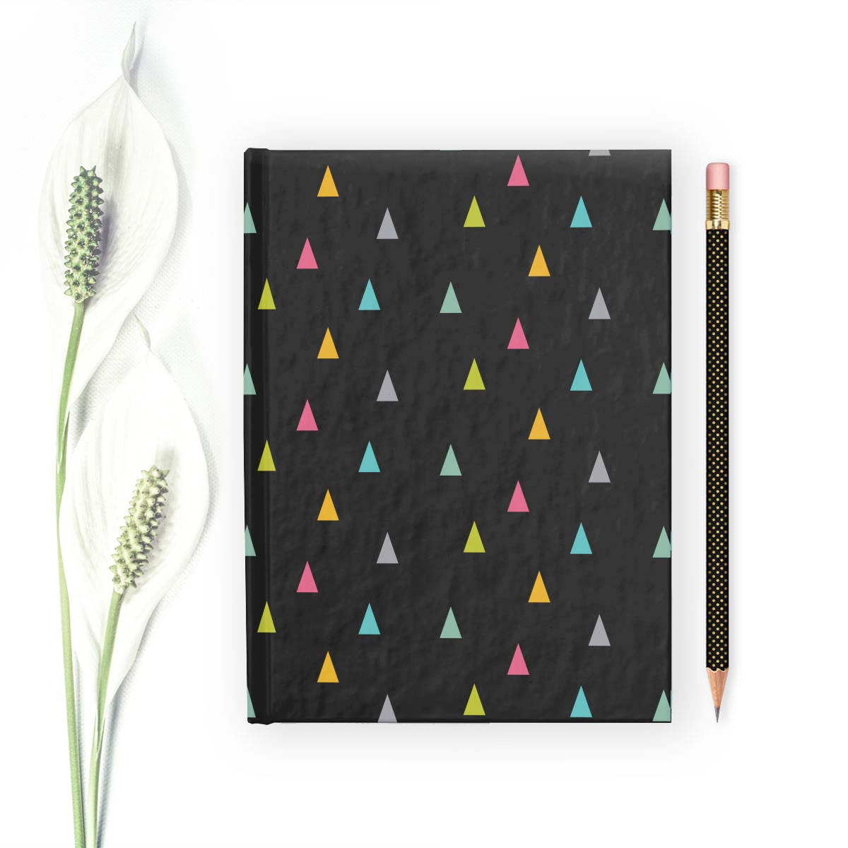 Triangle Writing Journal, Geometric Writing Journal, Geometric Pattern ...