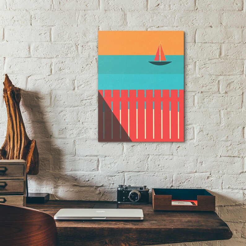 Summer Wall Art, Summer Art Print, Summer Beach Art Print, Summer Wall ...