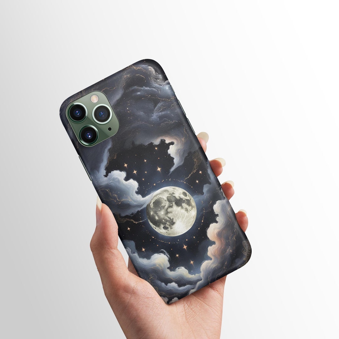 Surreal Full Moon Night Sky Phone Case for iPhone and Samsung Galaxy - Etsy