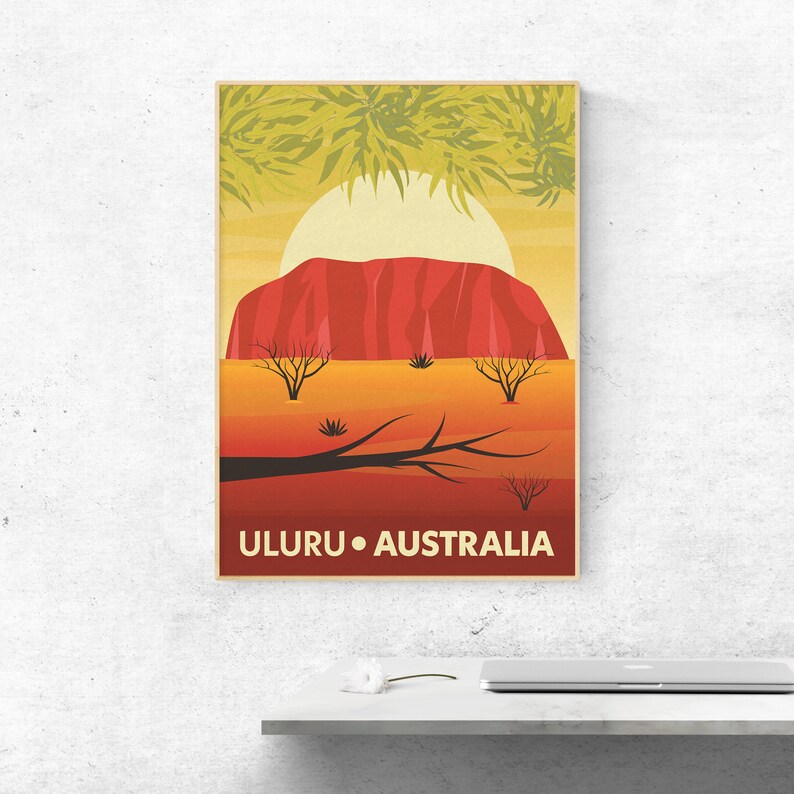 Uluru Australia Poster Modern Australia Art Print - Etsy