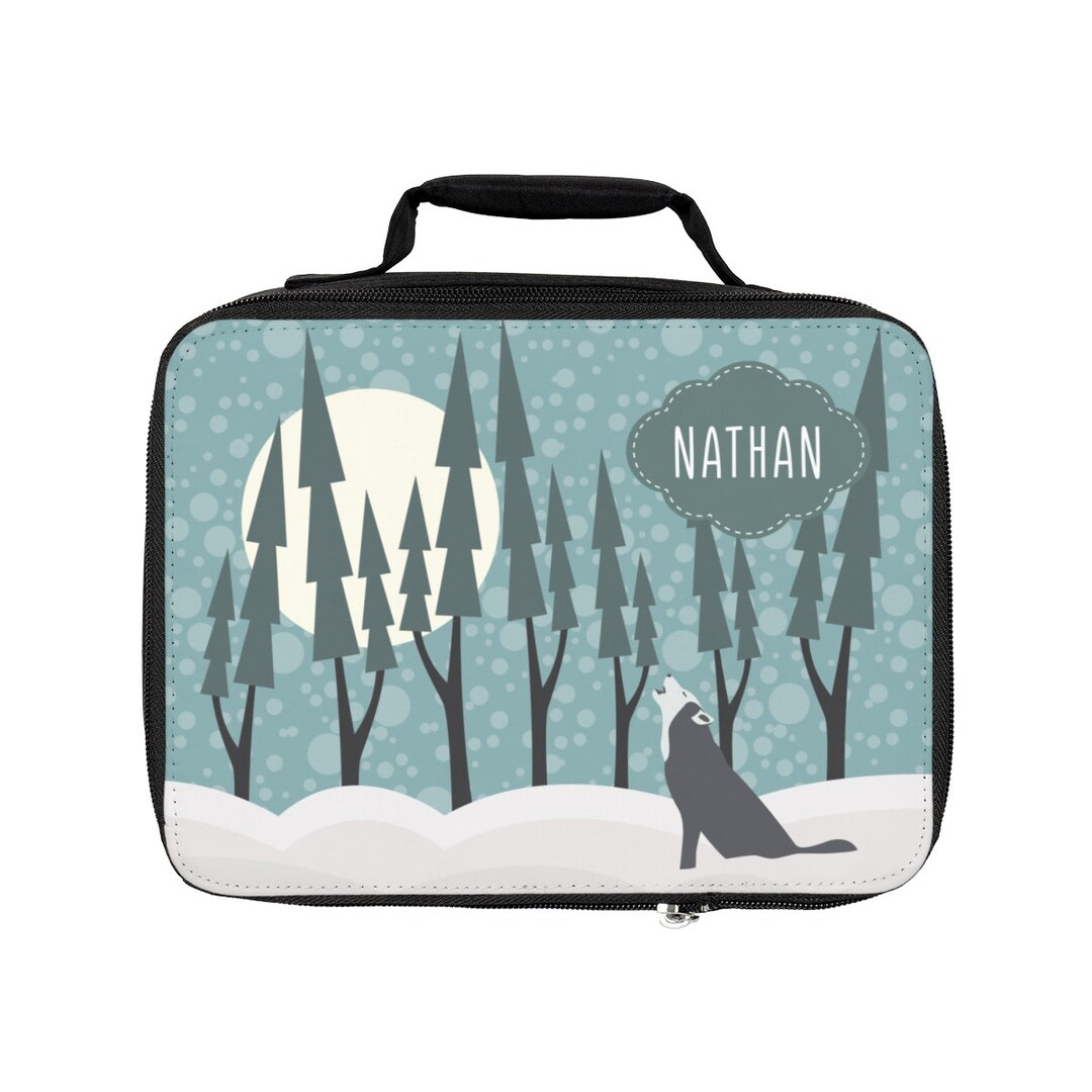Personalized Lunch Bag for Kids, Wolf Lunch Bag, Lunch Box for Kids ...