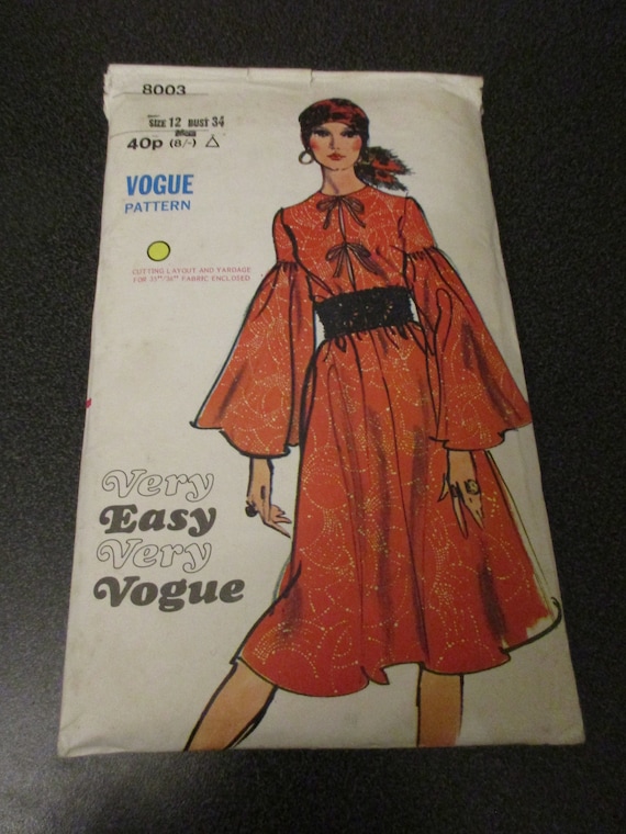 Vintage Very Easy VOGUE DRESS PATTERN 8003 One-piece Dress - Etsy