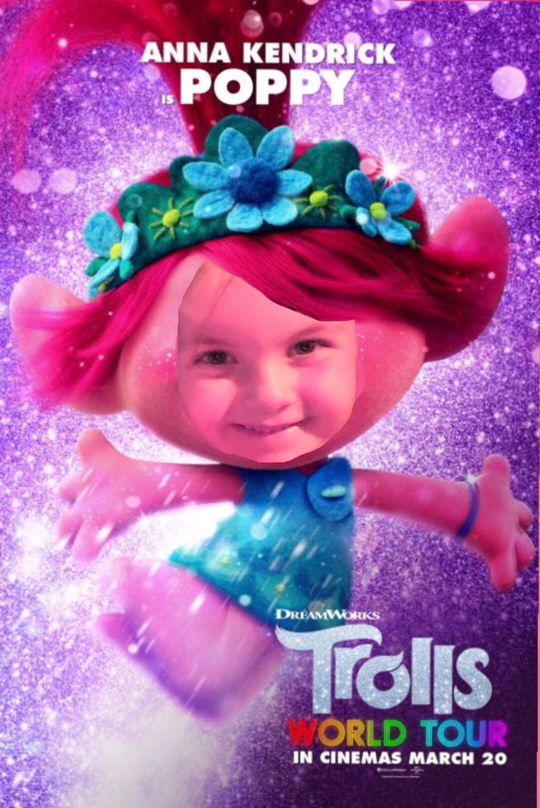 Poppy / Trolls World Tour / Fun Gag Gift / Add Your Face / Put A Head ...