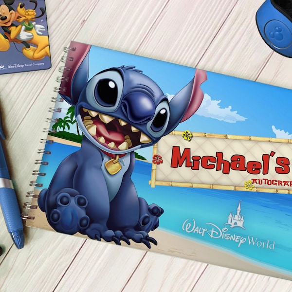 Stitch Personalised Autograph Book - Etsy