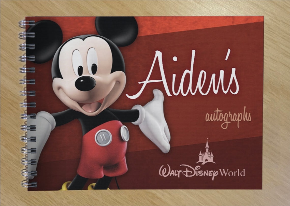 Personalised Mickey Mouse Autograph Book - Disneyland / Disney World ...