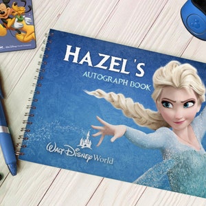 Personalised Frozen (elsa / Anna / Olaf) Autograph Book - Disneyland ...