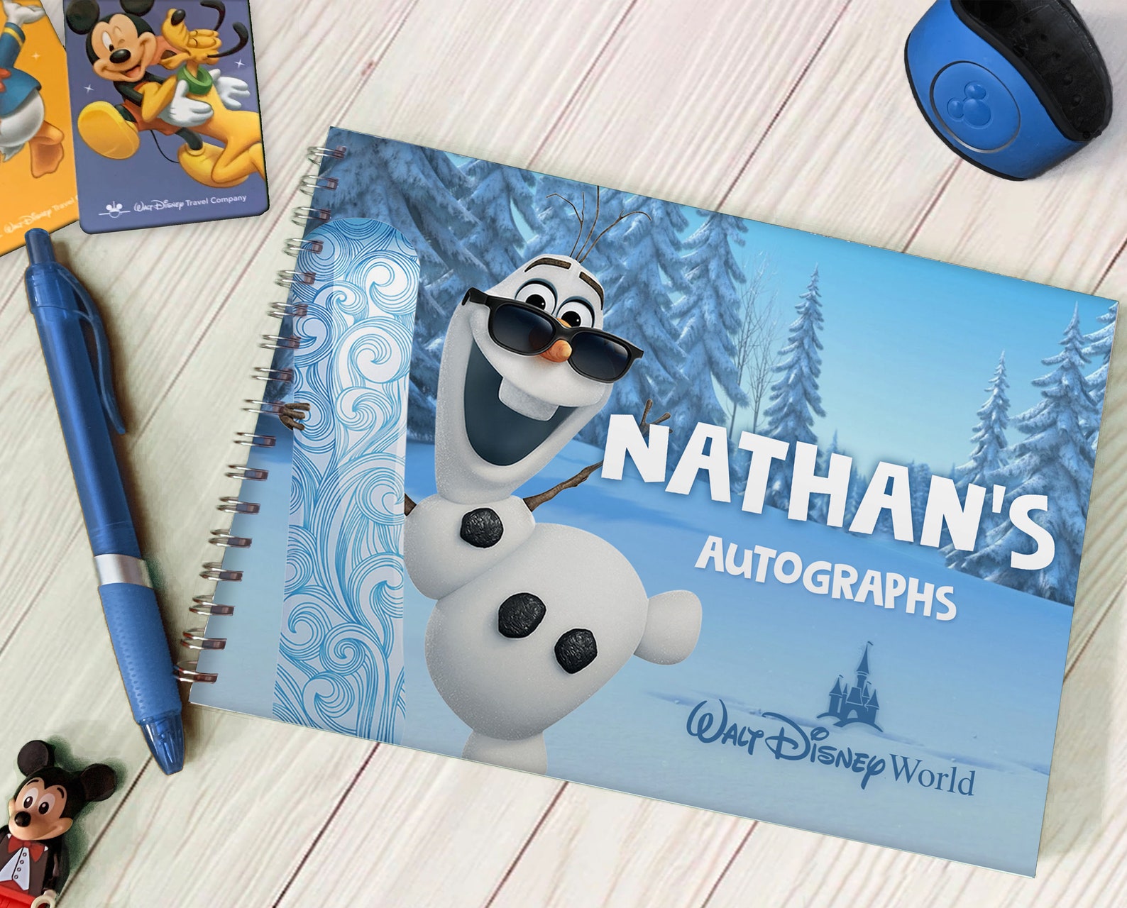 Personalised Frozen (elsa / Anna / Olaf) Autograph Book - Disneyland ...