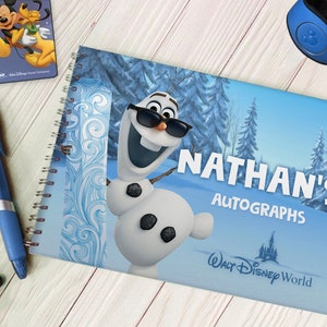 Personalised Frozen (elsa / Anna / Olaf) Autograph Book - Disneyland ...