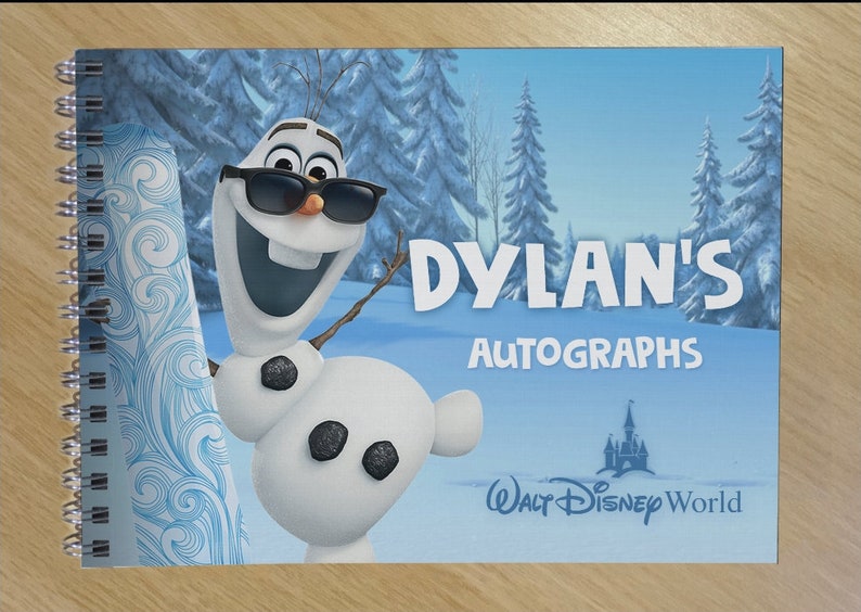 Personalised Frozen (elsa / Anna / Olaf) Autograph Book - Disneyland ...