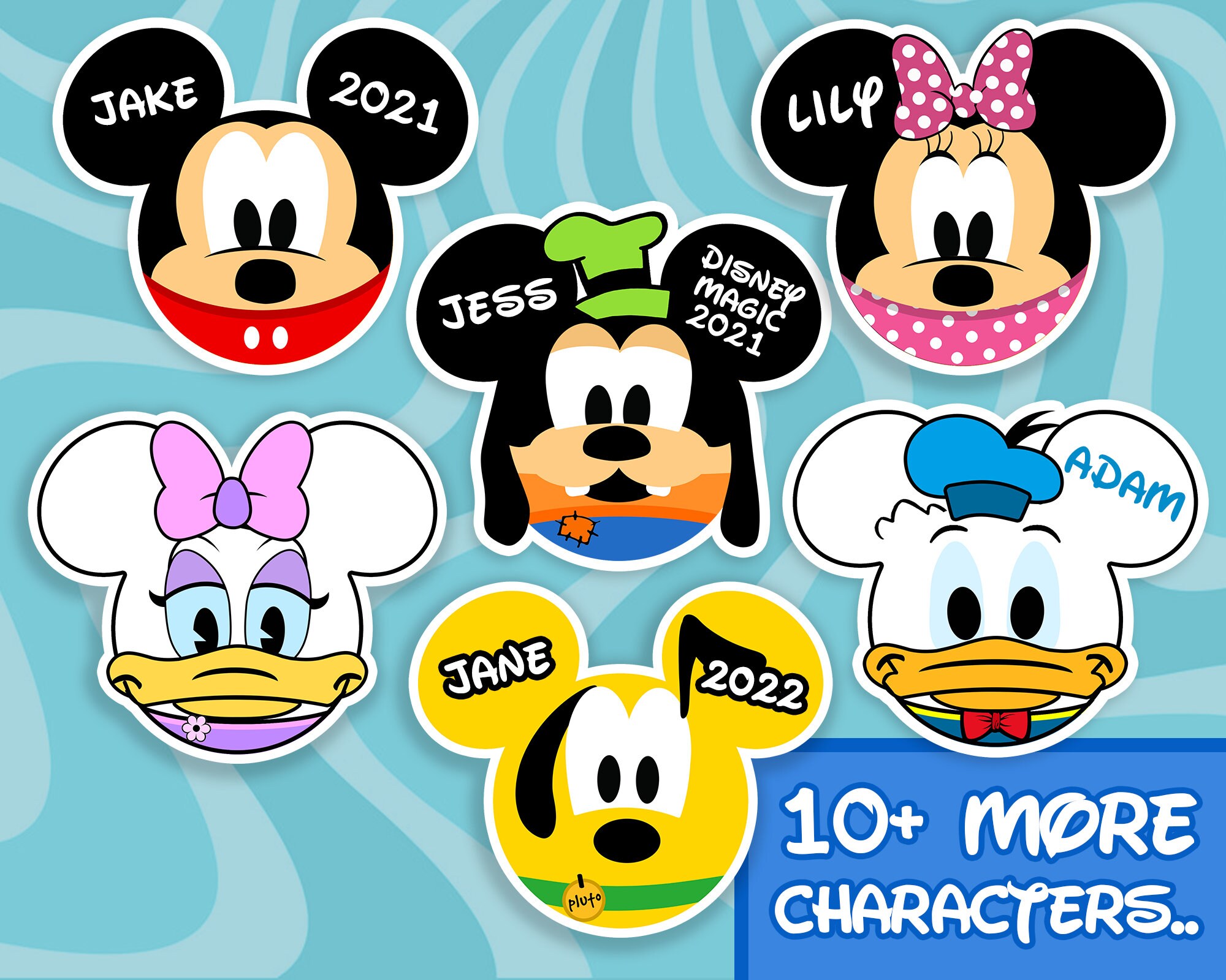 Personalised Disney Magnet Themed Character Fridge Magnet / - Etsy