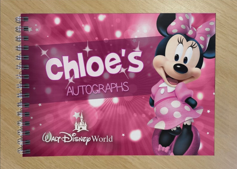 Personalised Minnie Mouse Autograph Book Disneyland / Disney - Etsy