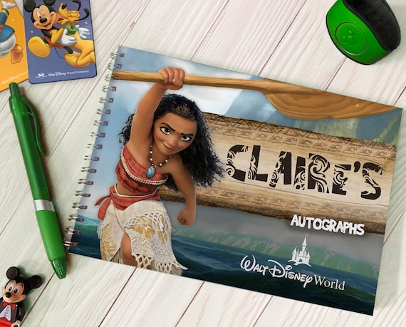 Personalised Moana Autograph Book Disneyland / Disney World | Etsy