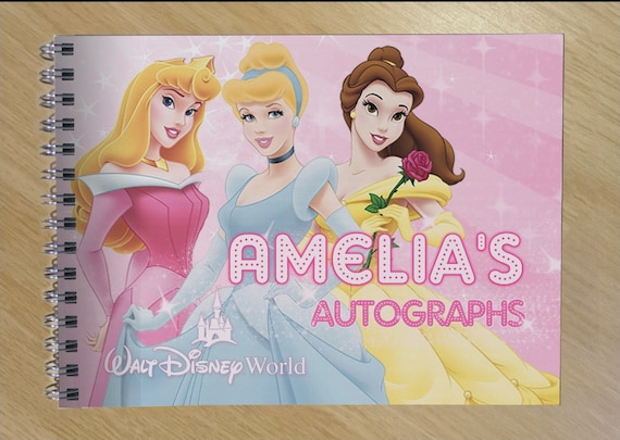 Personalised Disney Princesses Autograph Book Disneyland / | Etsy
