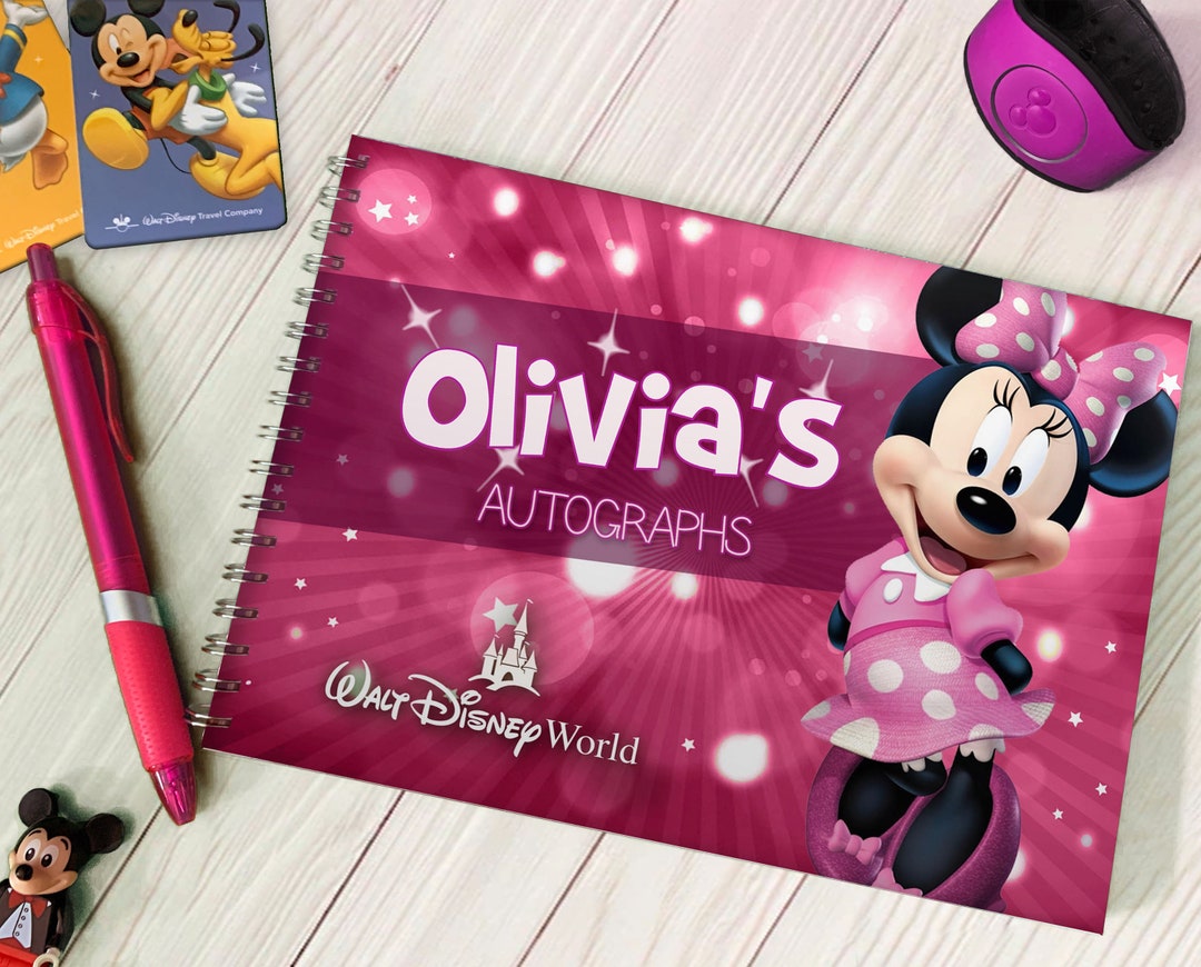 Personalised Minnie Mouse Autograph Book - Disneyland / Disney World - Etsy