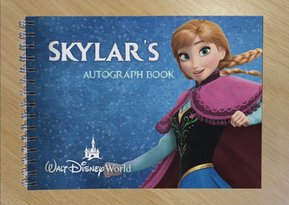 Personalised Frozen elsa / Anna / Olaf Autograph Book - Etsy