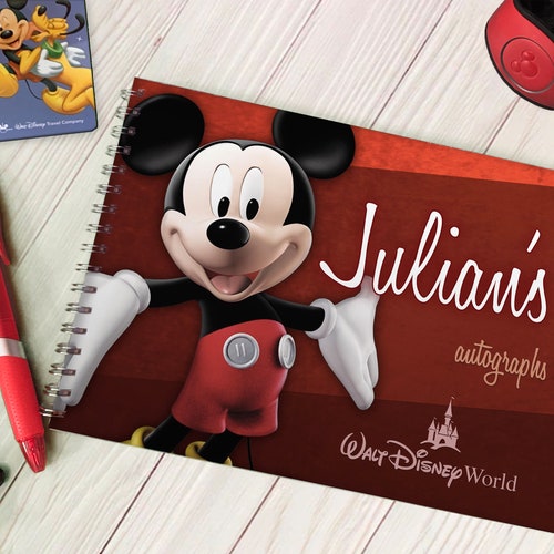 Personalised Mickey Mouse Autograph Book Disneyland / Disney - Etsy
