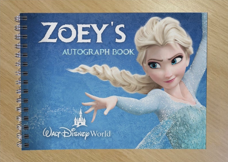 Personalised Frozen (elsa / Anna / Olaf) Autograph Book - Disneyland ...