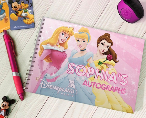 Personalised Disney Princesses Autograph Book Disneyland / - Etsy