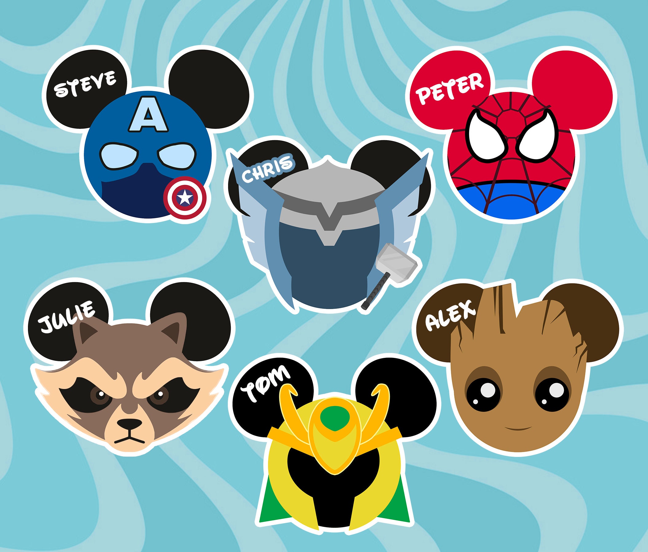 Personalised Disney Magnet Themed Character Fridge Magnet / - Etsy