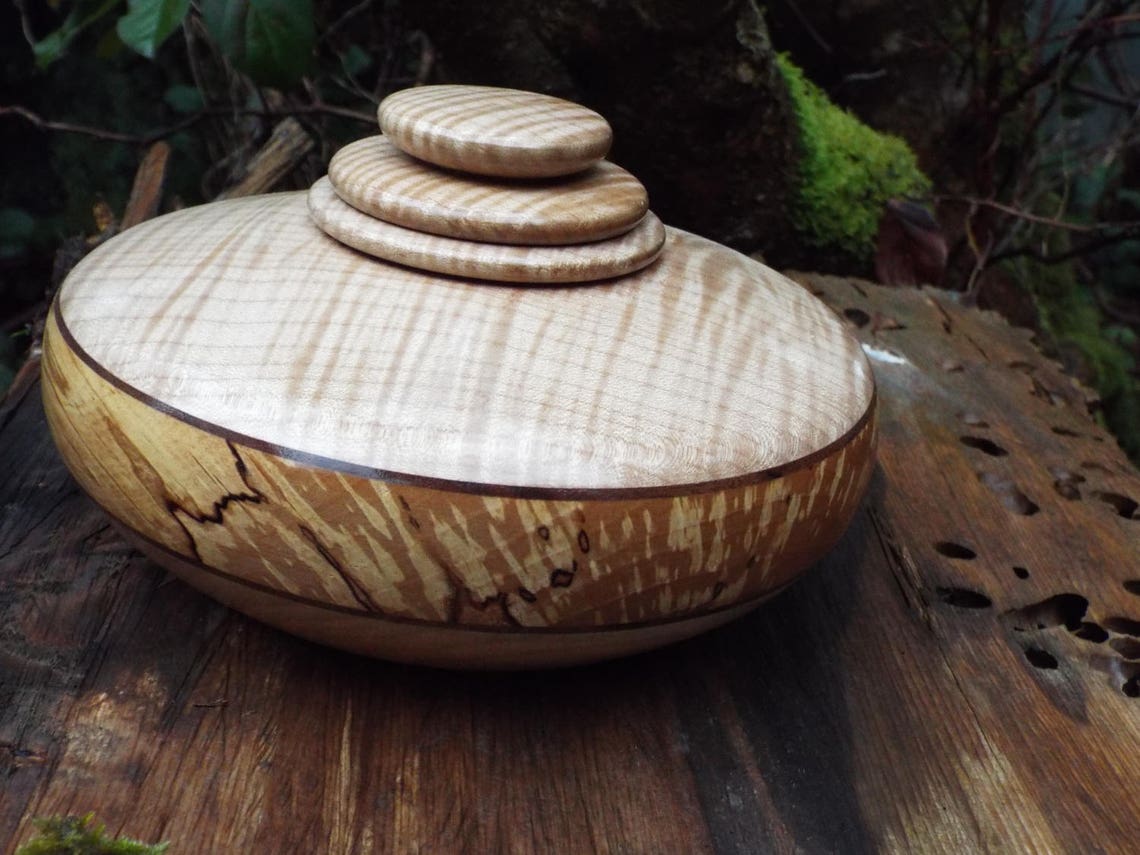 Hand Turned Firery Fiddleback Maple Bowl - Etsy