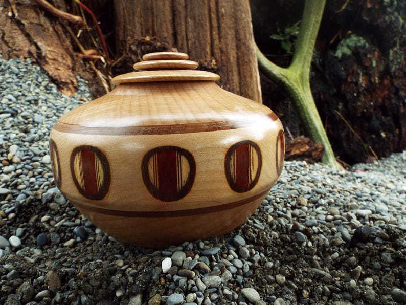 Figure Maple Hand Turned Large Bowl With Cap - Etsy