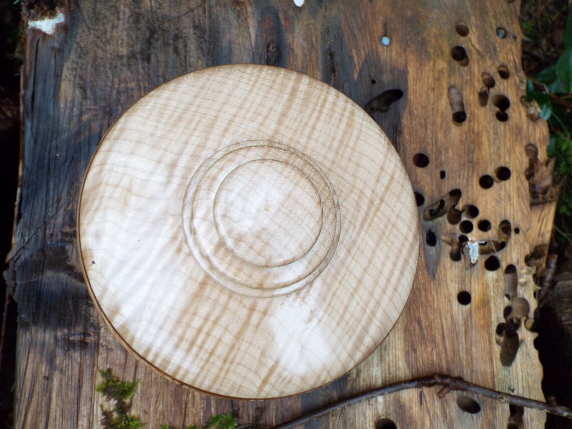 Hand Turned Firery Fiddleback Maple Bowl - Etsy