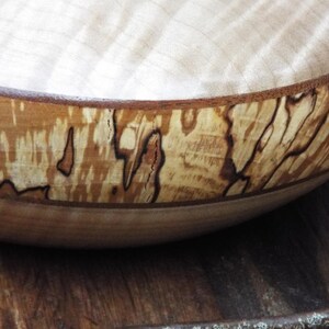 Hand Turned Firery Fiddleback Maple Bowl - Etsy