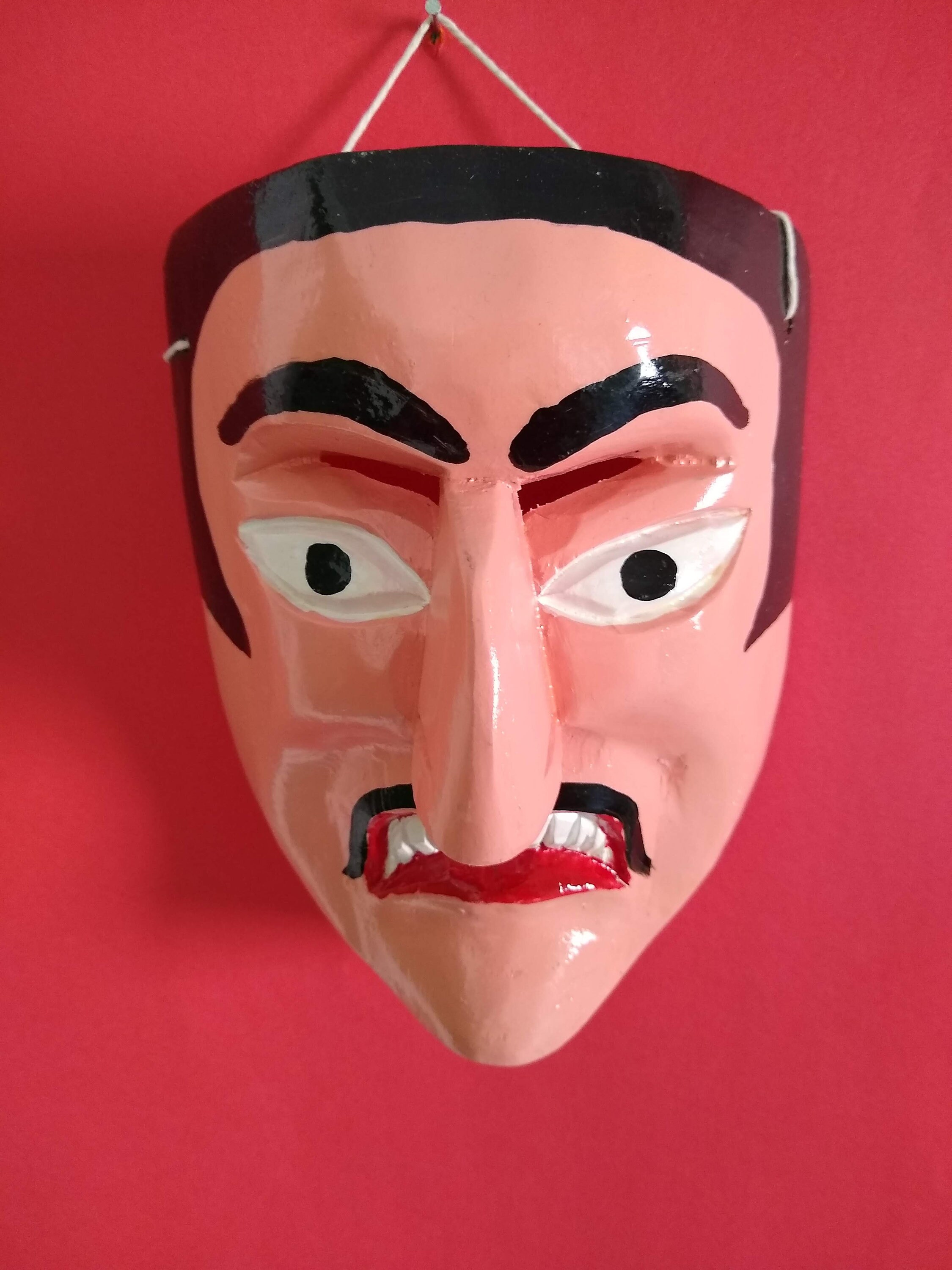 Danza Mexican Folk Art Catrine Conquistador Mask Altar Wooden | Etsy