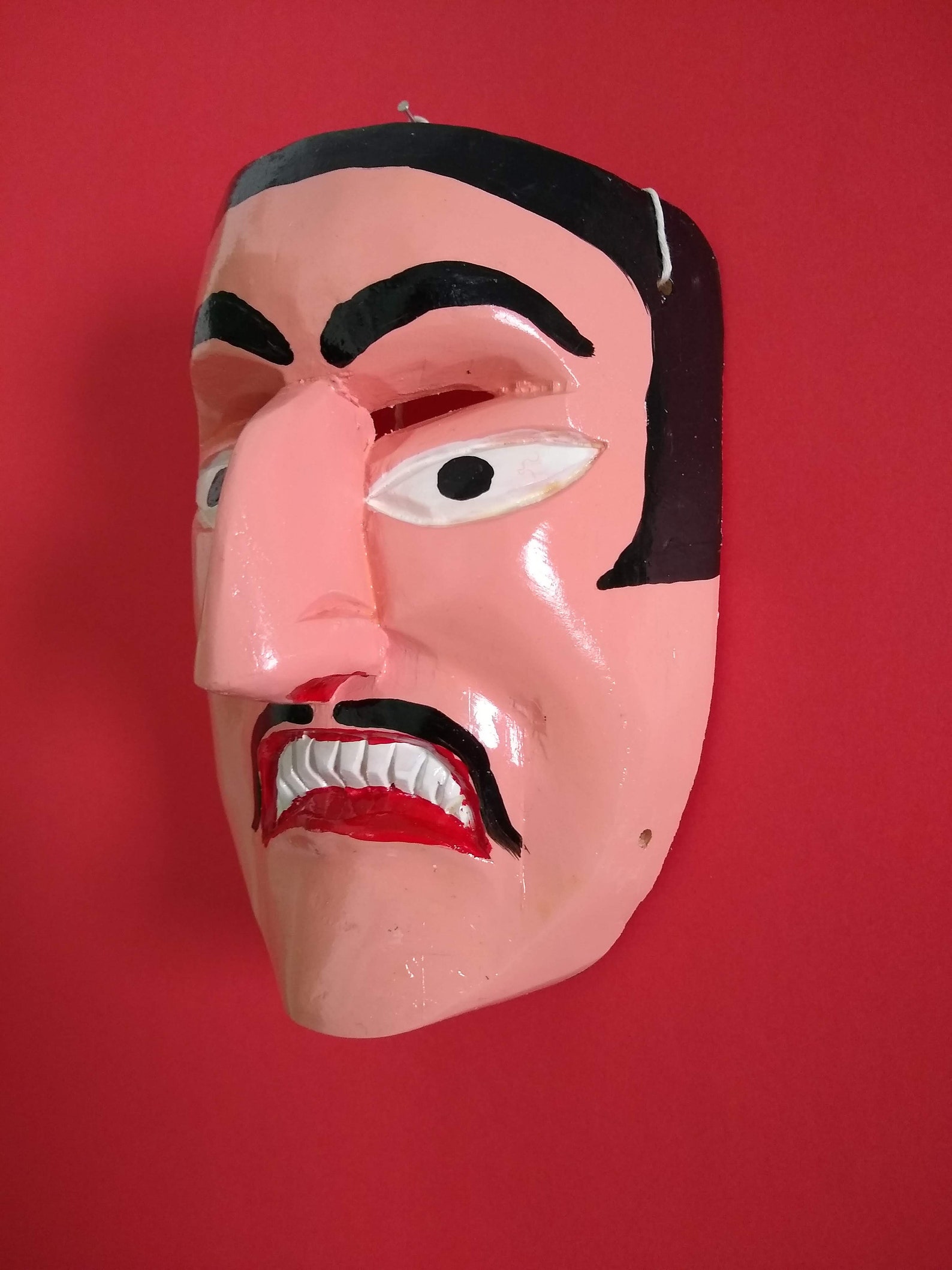 Danza Mexican Folk Art Catrine Conquistador Mask Altar Wooden | Etsy