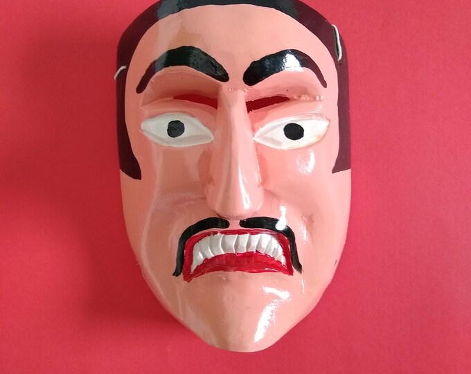 Danza Mexican Folk Art Catrine Conquistador Mask Altar Wooden - Etsy