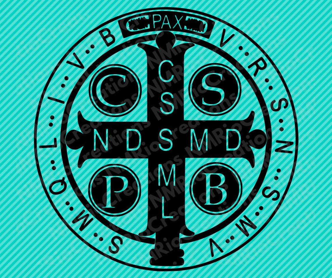 St. Benedict Medal Silhouette Svg File, St. Benedict Clip Art, St ...