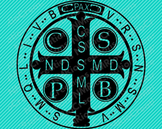 St. Benedict Medal Silhouette Svg File, St. Benedict Clip Art, St ...