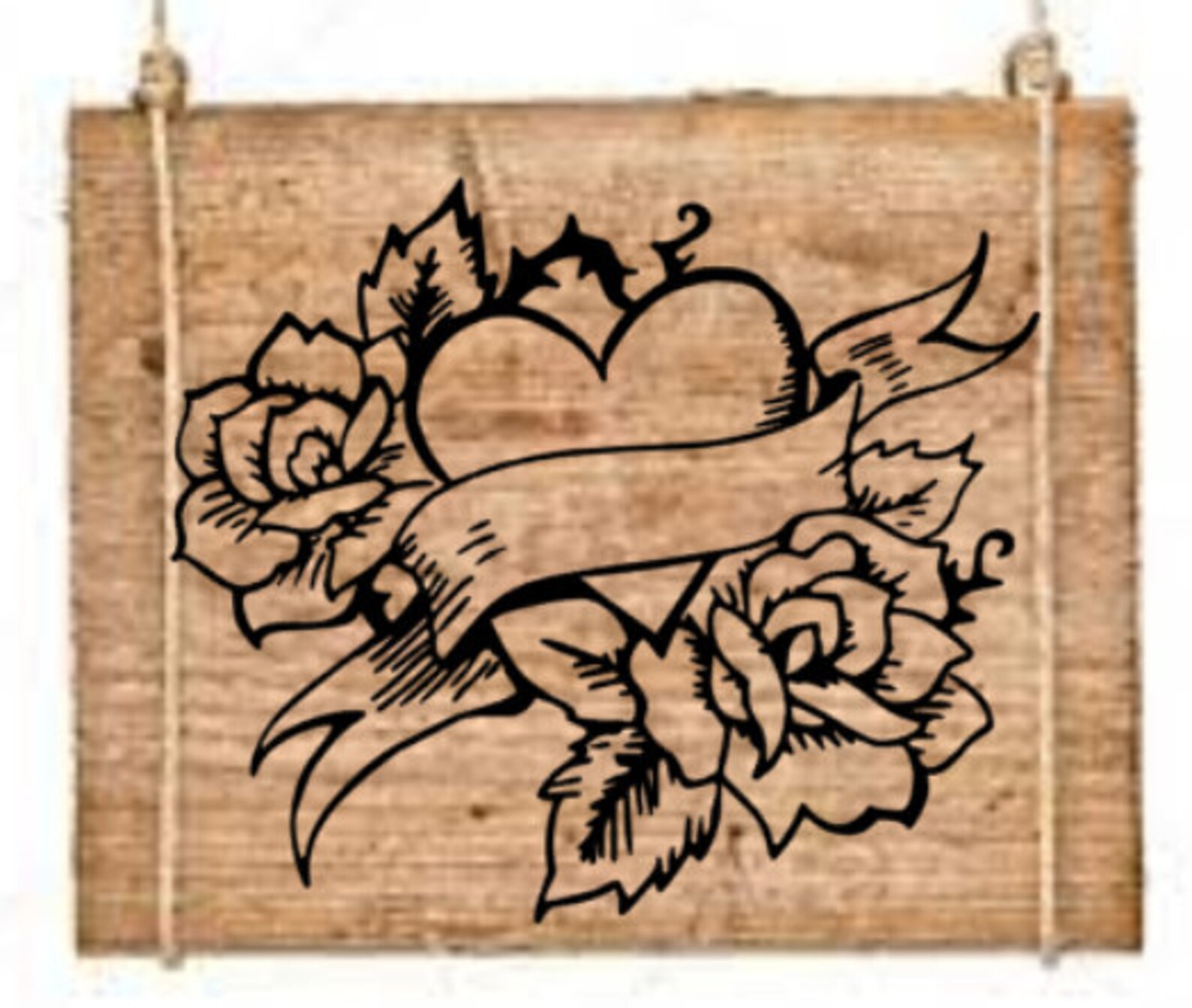 Heart Ribbon Silhouette Svg File, Heart Ribbon Clip Art, Heart Ribbon ...