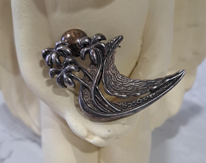 Franz Breuning Ohg Modernist Beach Scene Sterling Silver Brooch - Etsy