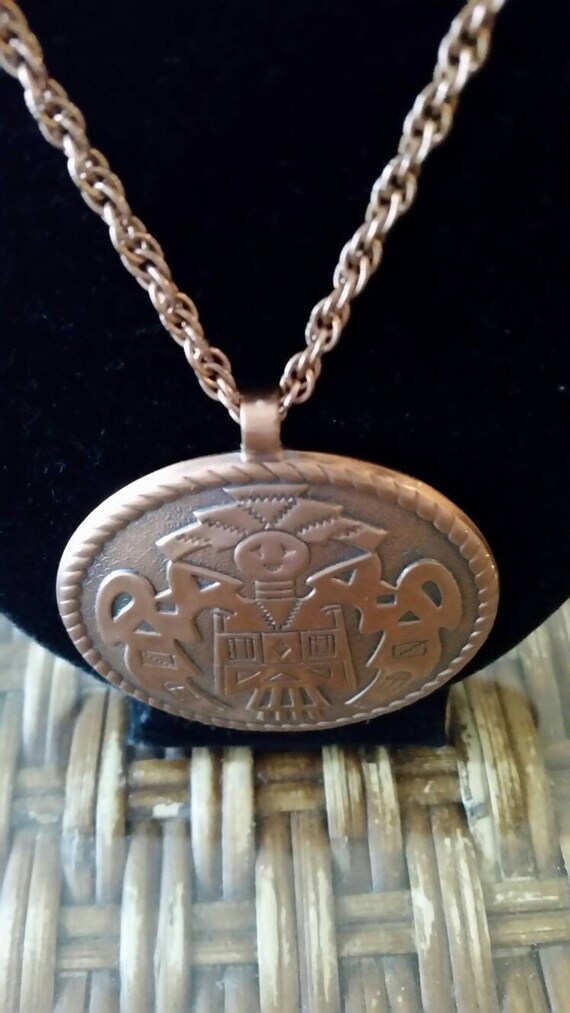 Vintage Copper Native American Navajo Big Statement N… - Gem