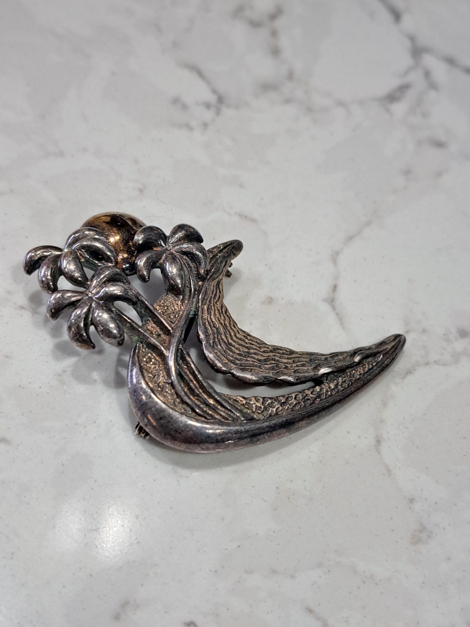 Franz Breuning Ohg Modernist Beach Scene Sterling Silver Brooch - Etsy