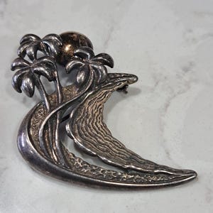 Franz Breuning Ohg Modernist Beach Scene Sterling Silver Brooch - Etsy