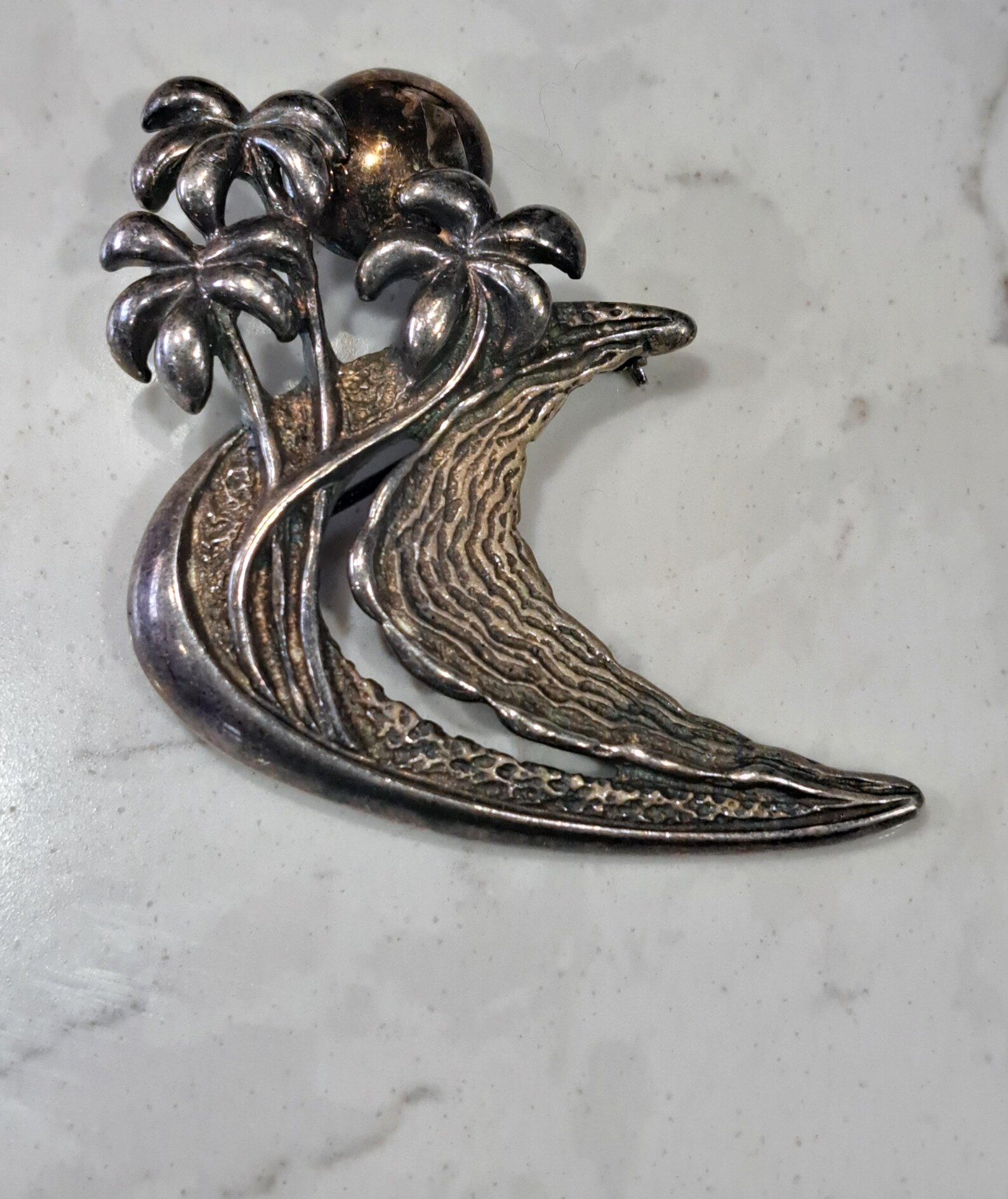 Franz Breuning Ohg Modernist Beach Scene Sterling Silver Brooch - Etsy