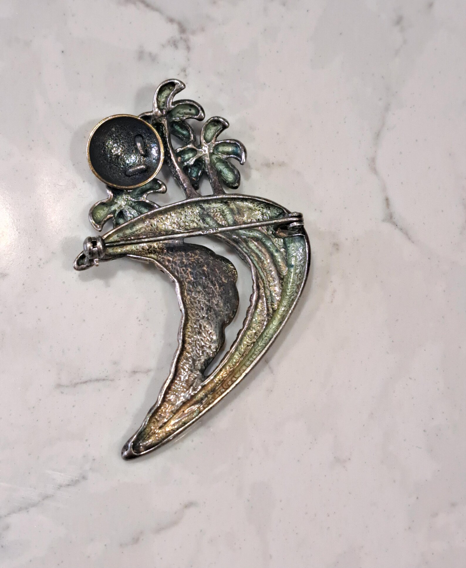 Franz Breuning Ohg Modernist Beach Scene Sterling Silver Brooch - Etsy