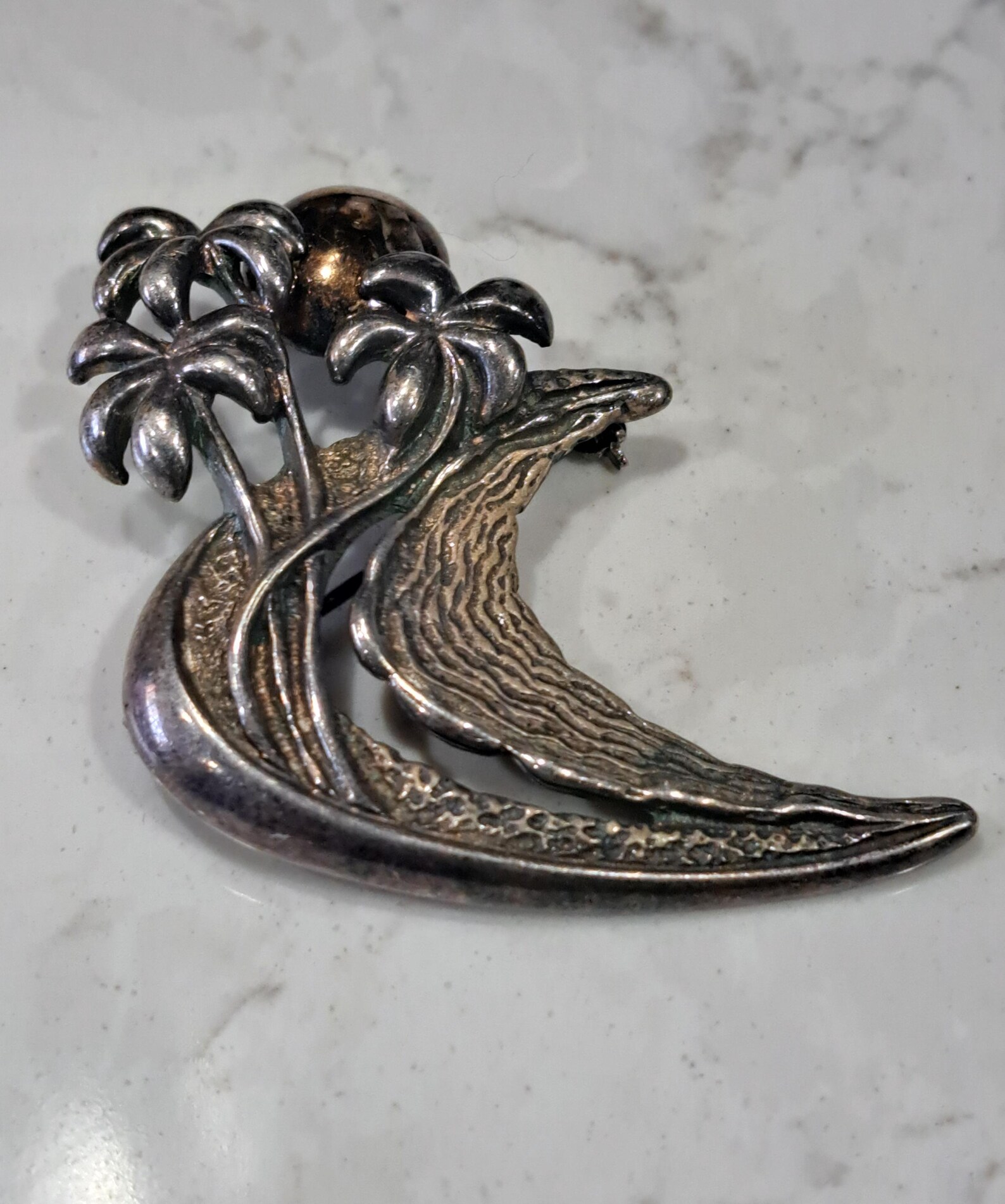 Franz Breuning Ohg Modernist Beach Scene Sterling Silver Brooch - Etsy