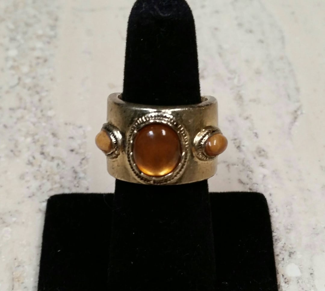 Vintage Signed Nina Ricci Etruscan Revival Statement Ring - Etsy